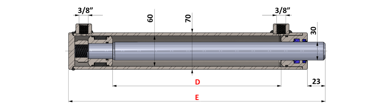 cilindro idraulico - standard 60/30 | ROSI Teh